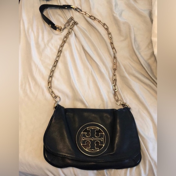 Tory Burch | Bags | Tori Burch Cross Body Black And Gold | Poshmark